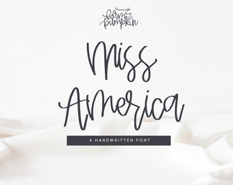 Miss America Font - Etsy