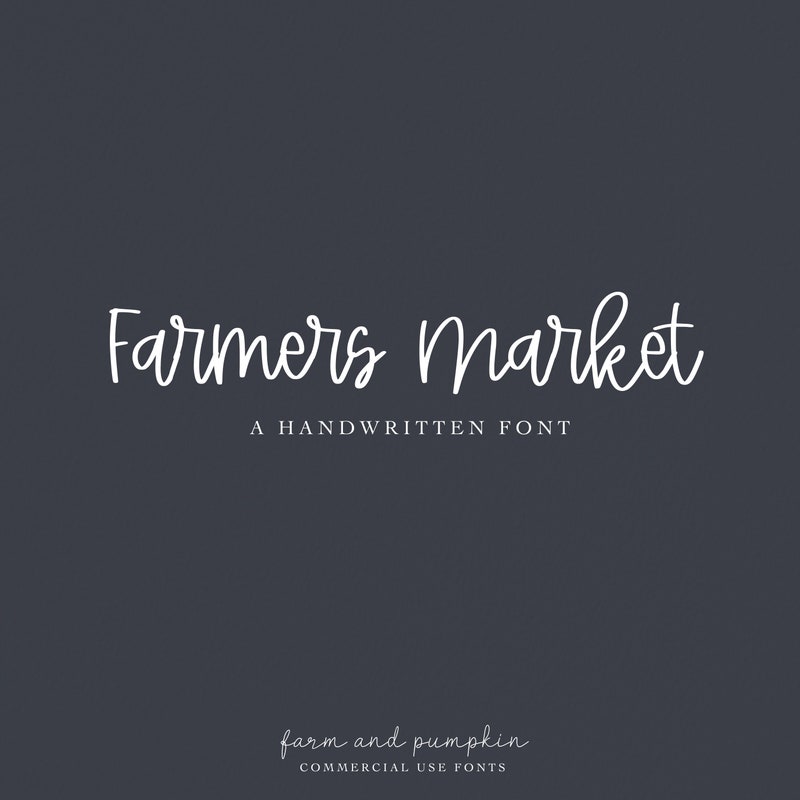 Farmers Markets Fonts - Etsy