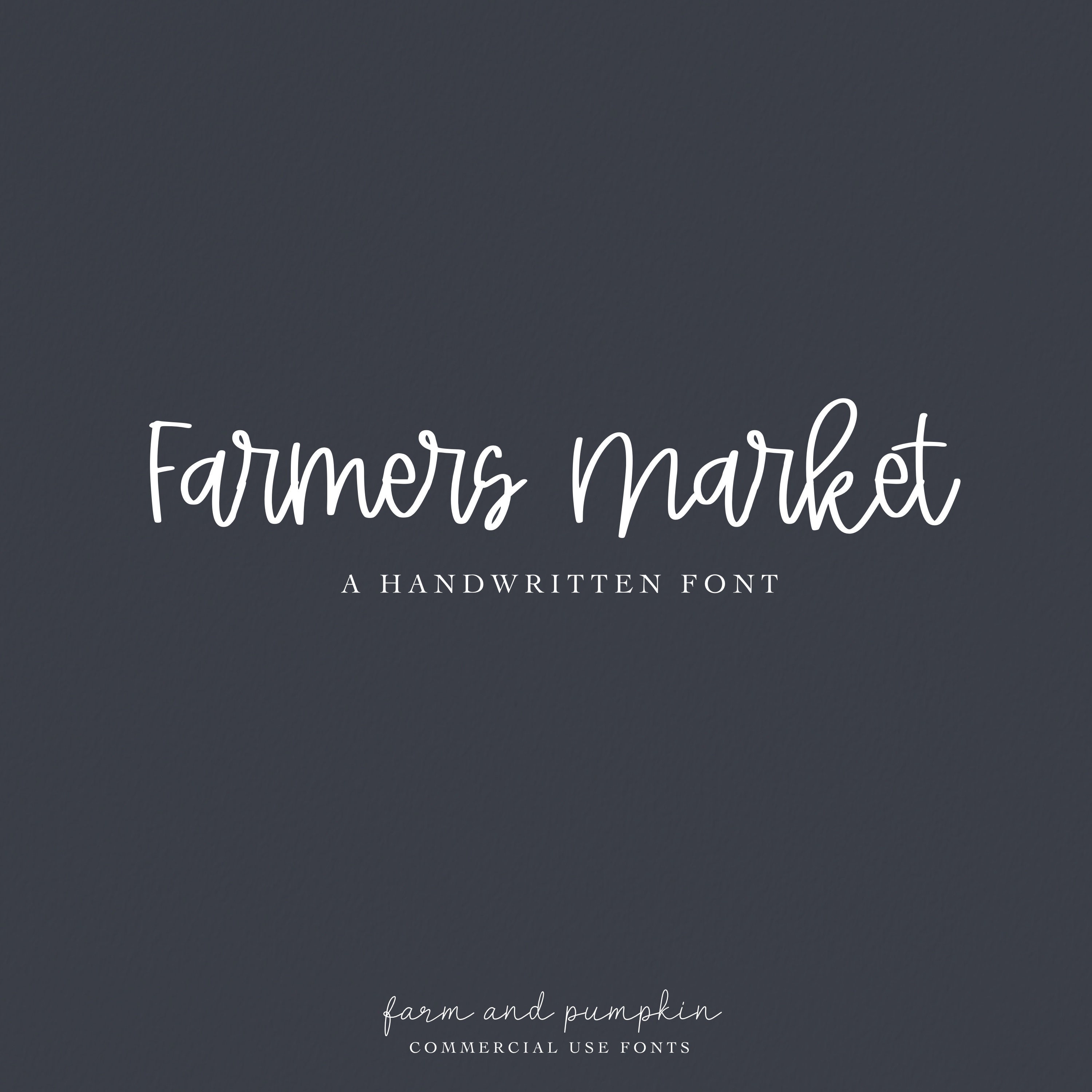 Farmers Market, a Handwritten Script Font - Etsy
