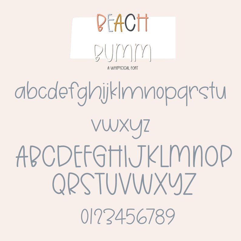 Beach Bumm, a Handwritten Font - Etsy