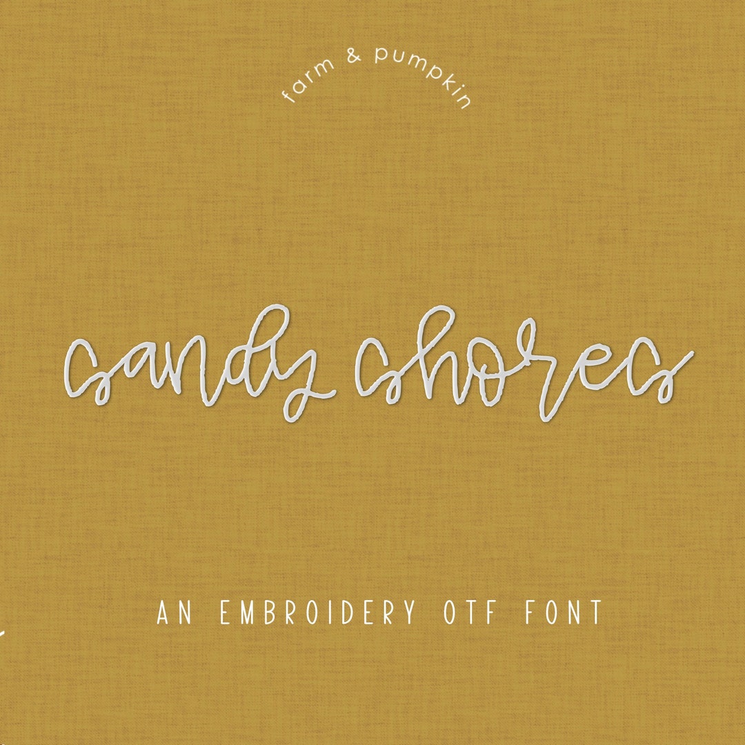 Sandy Shores, a Faux Embroidered Calligraphy OTF Font - Etsy