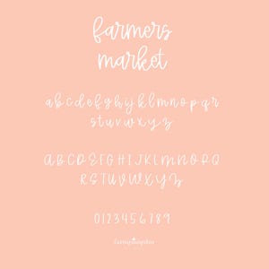 Farmers Market, a Handwritten Script Font - Etsy