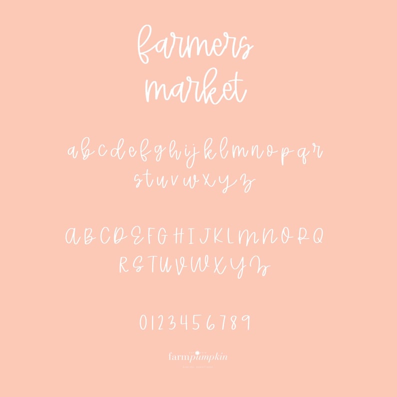 Farmers Market, a Handwritten Script Font - Etsy