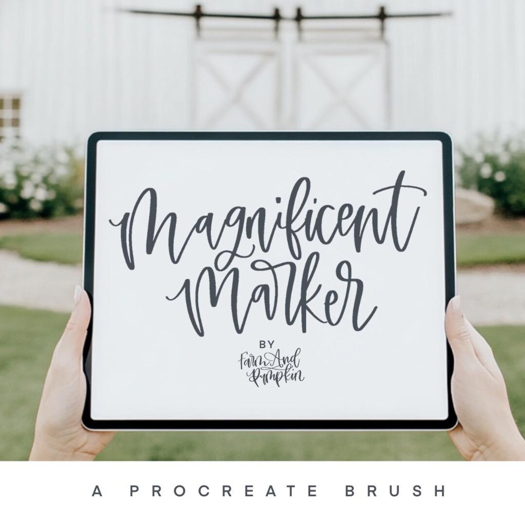 Magnificent Marker, a Procreate Lettering Brush - Etsy