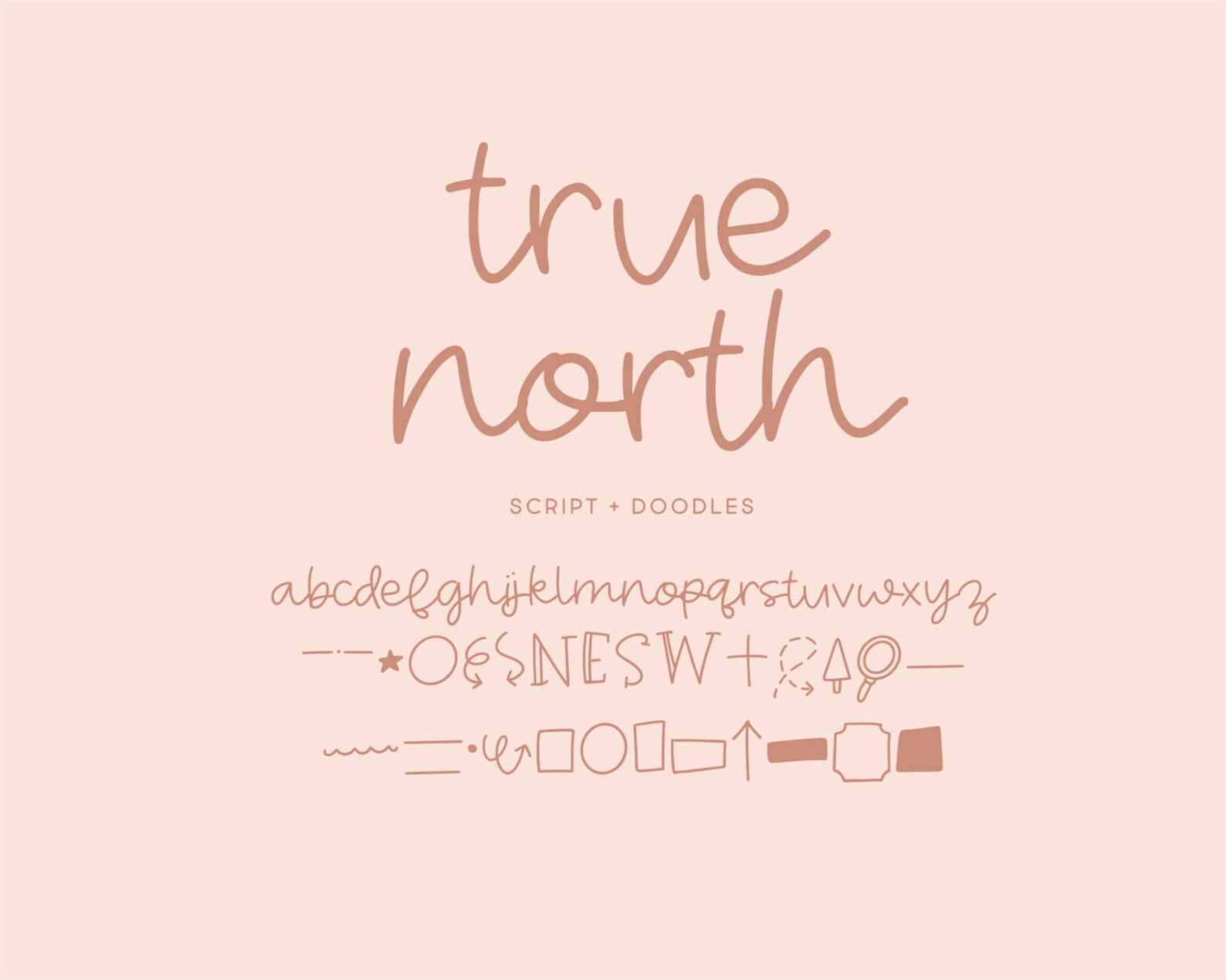 True North, a Handwritten Script/print Font Duo - Etsy