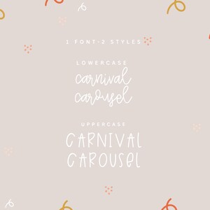 Carnival Carousel, a Handwritten Script/print Font Duo - Etsy