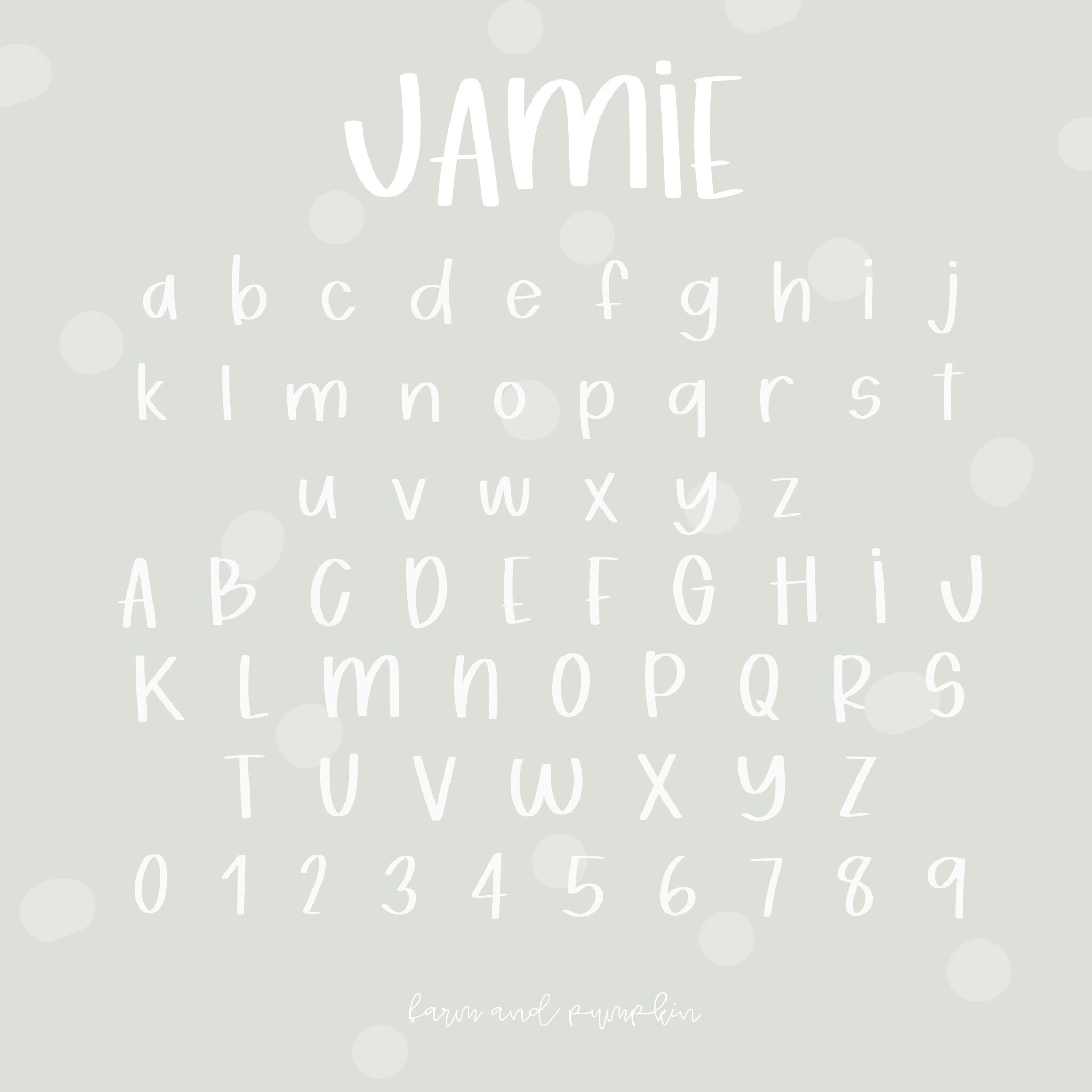 Jamie, a Handwritten Print Font - Etsy