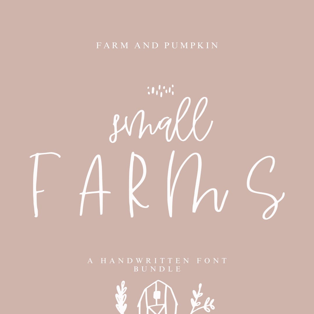 Small Farms, a Handwritten Font Bundle Set - Etsy
