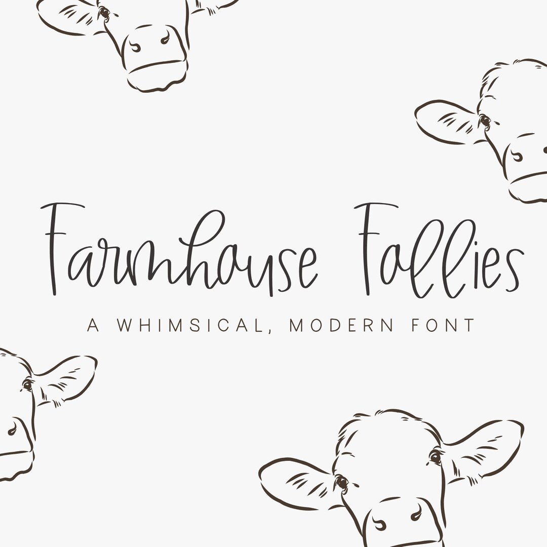 Farmhouse Follies, a Modern Font, Commercial Use - Etsy