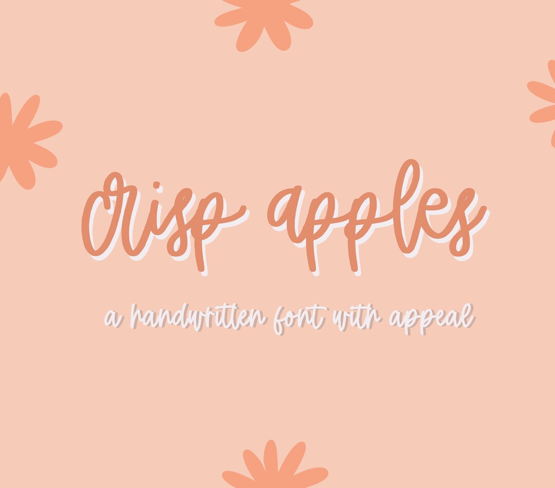 Crisp Apples, a Handwritten Script Font - Etsy