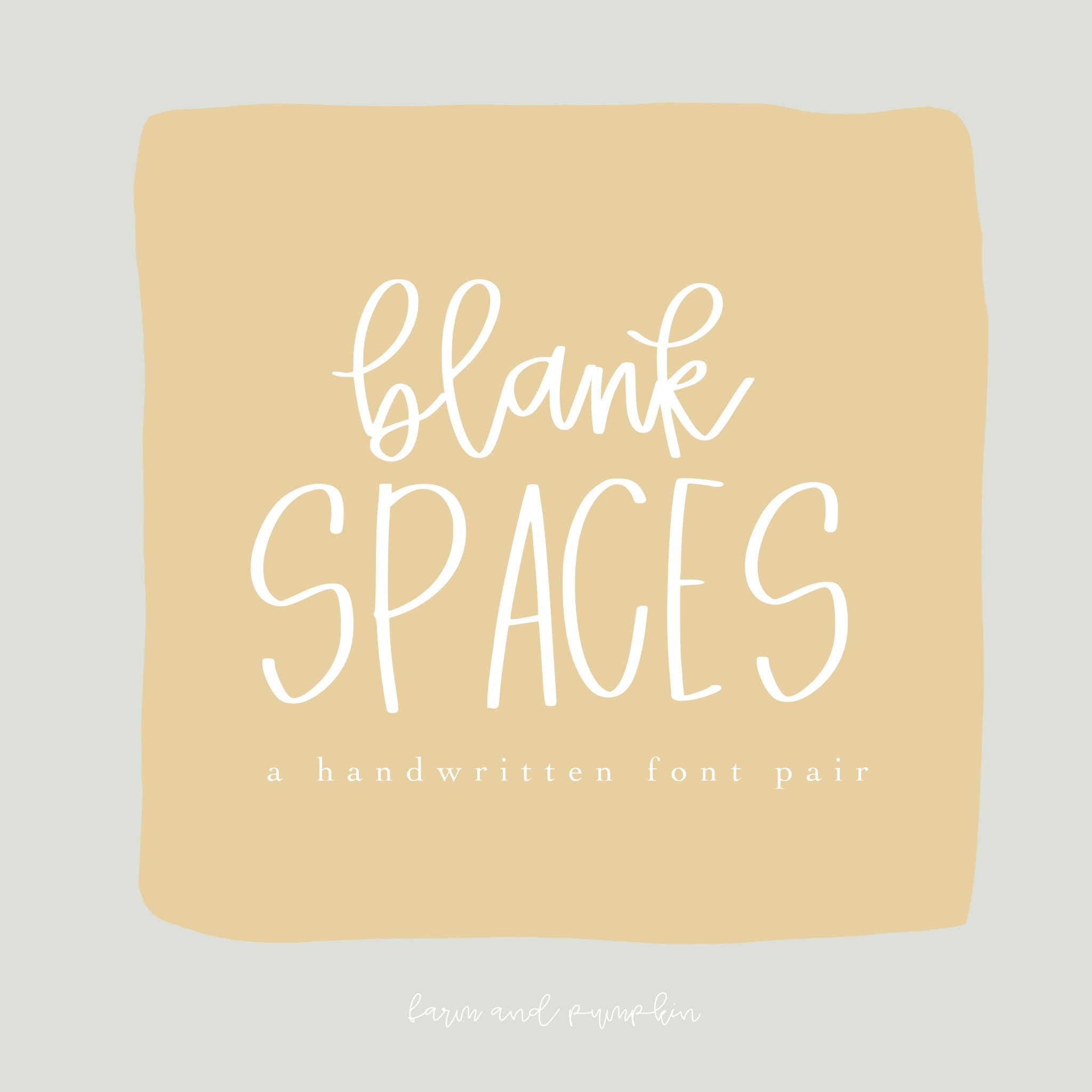 Blank Spaces, A Font Family , Includes 2 OTF Fonts - Etsy
