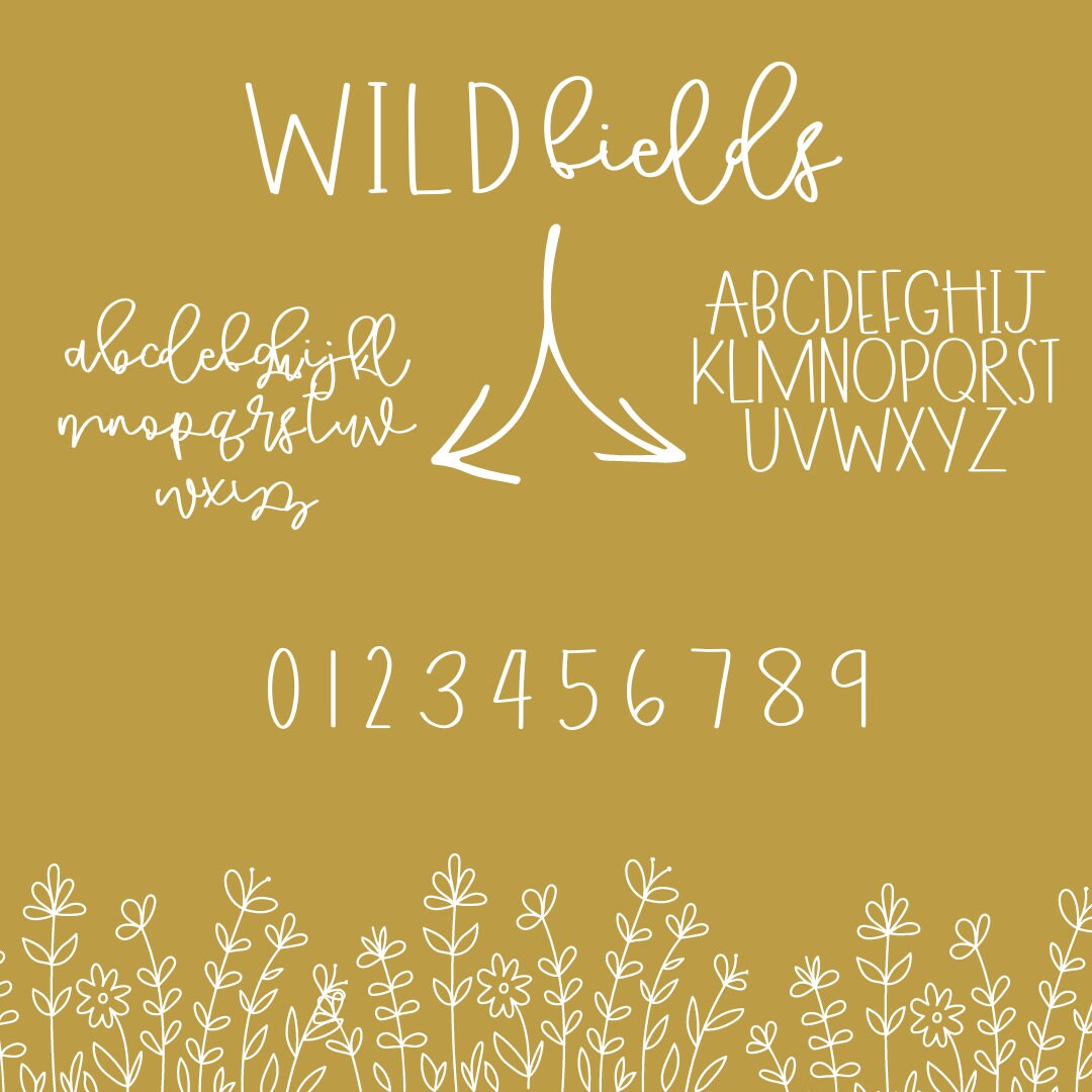 Wild Fields, a Handwritten Font Duo - Etsy