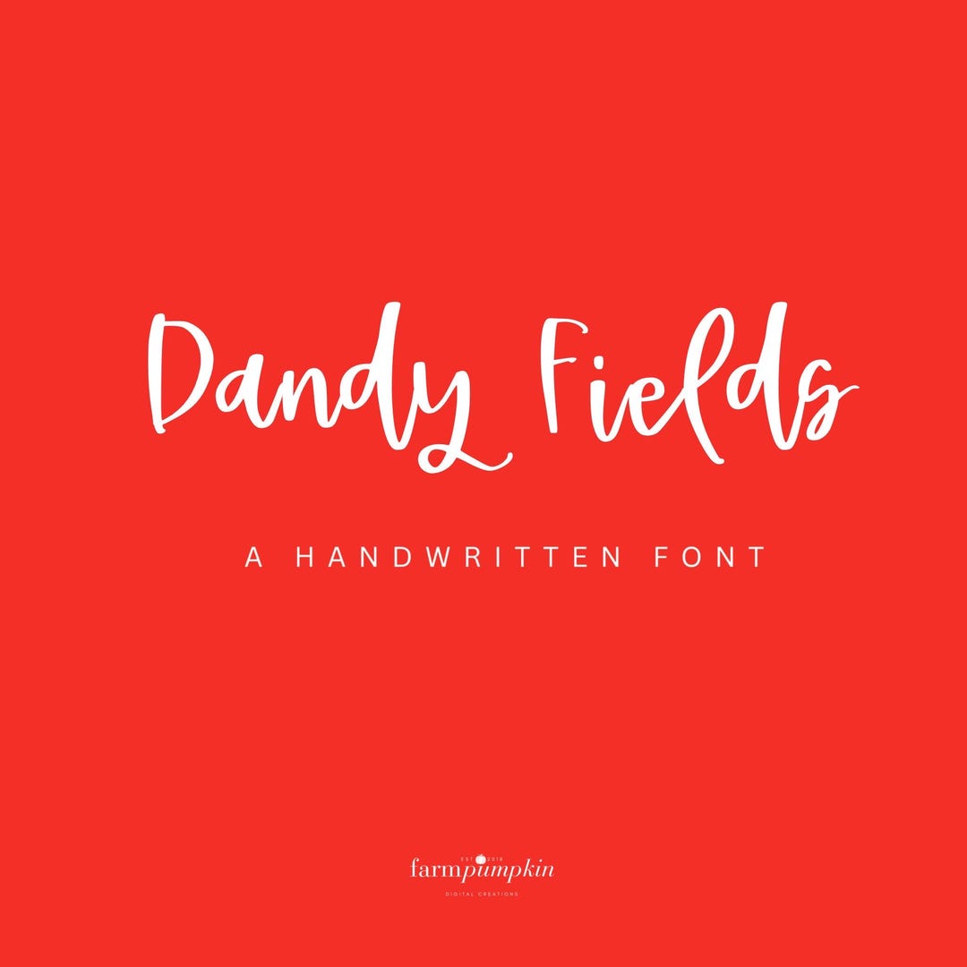 Dandy Fields, a Handwritten Modern Calligraphy Font - Etsy UK