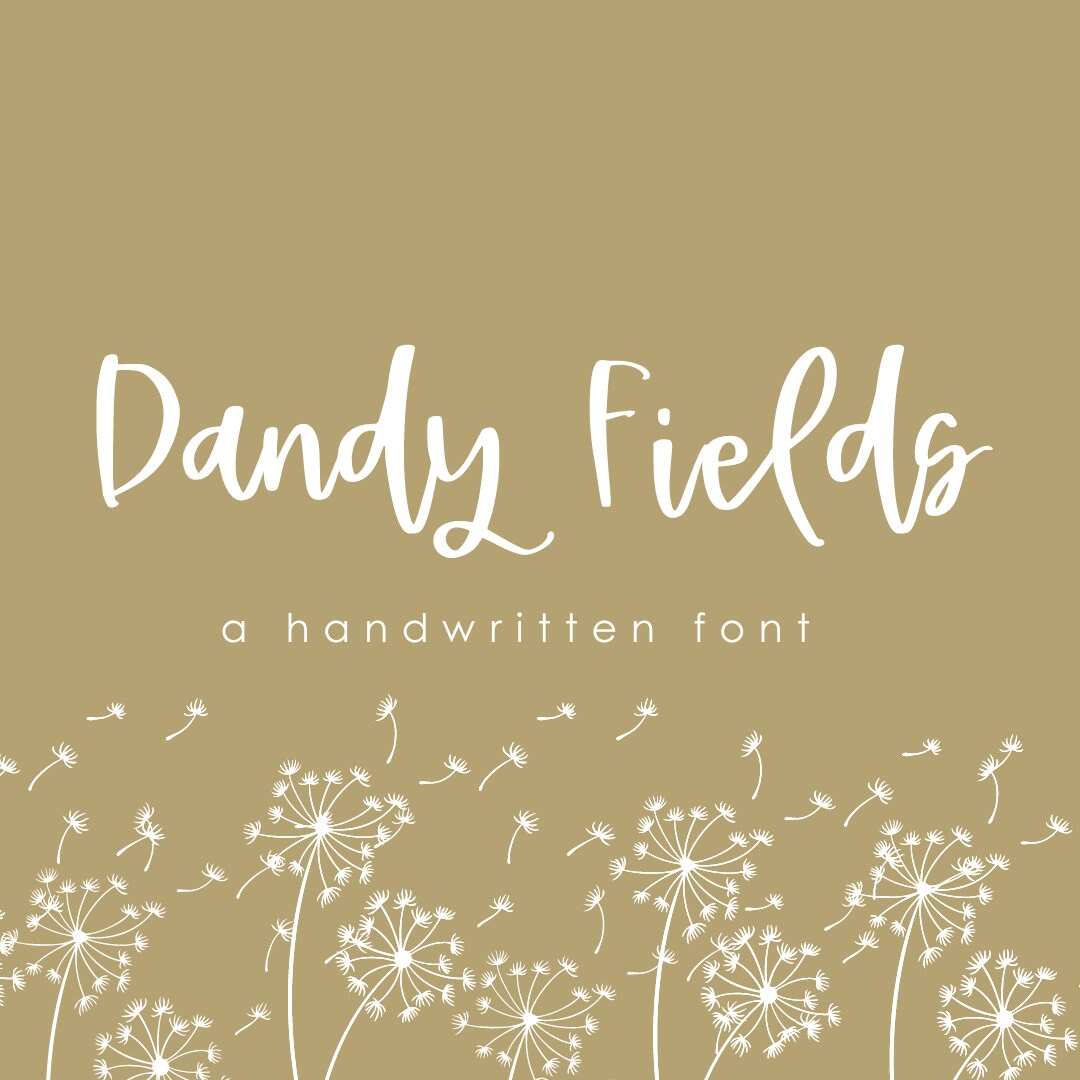 Dandy Fields, a Handwritten Modern Calligraphy Font - Etsy