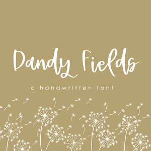 Dandy Fields, a Handwritten Modern Calligraphy Font - Etsy
