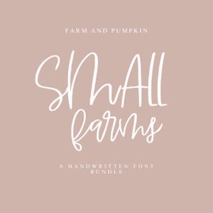Small Farms, a Handwritten Font Bundle Set - Etsy