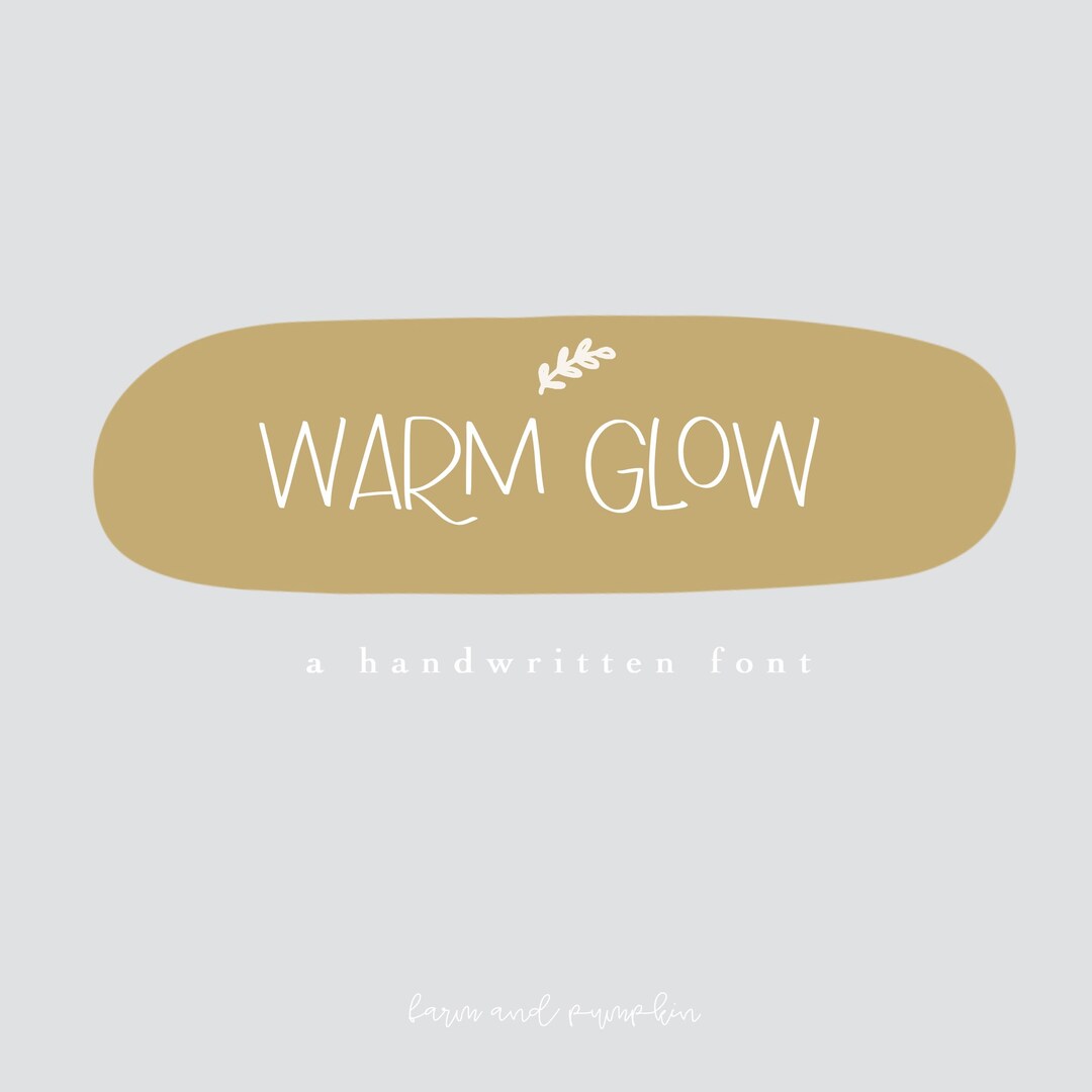 Warm Glow, a Handwritten Font - Etsy