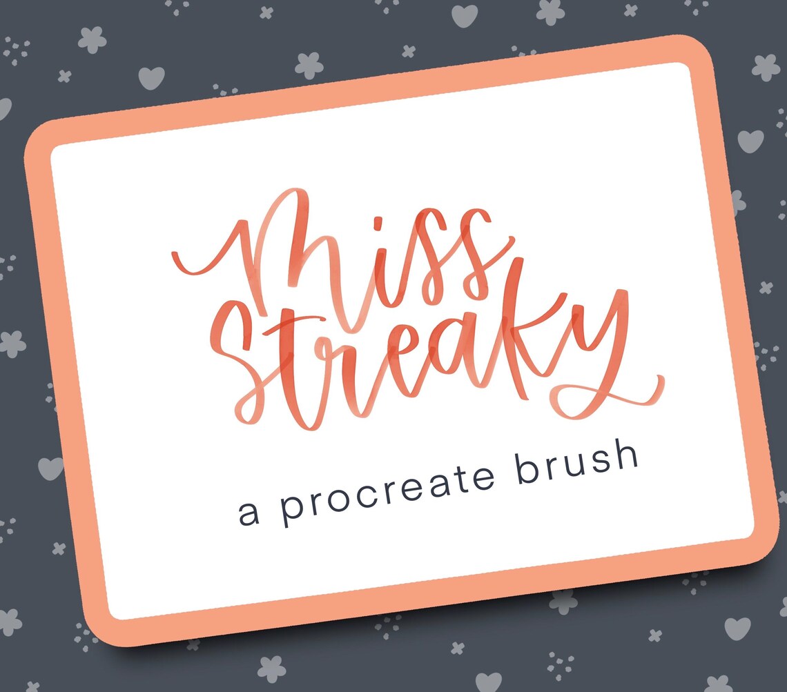Streaky, A Procreate Lettering Brush - Etsy