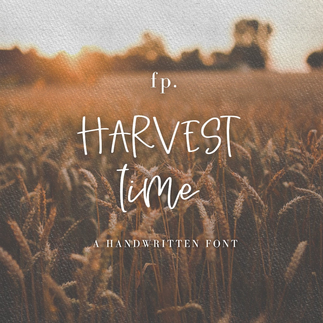 Harvest Time, a Handwritten Script Font - Etsy