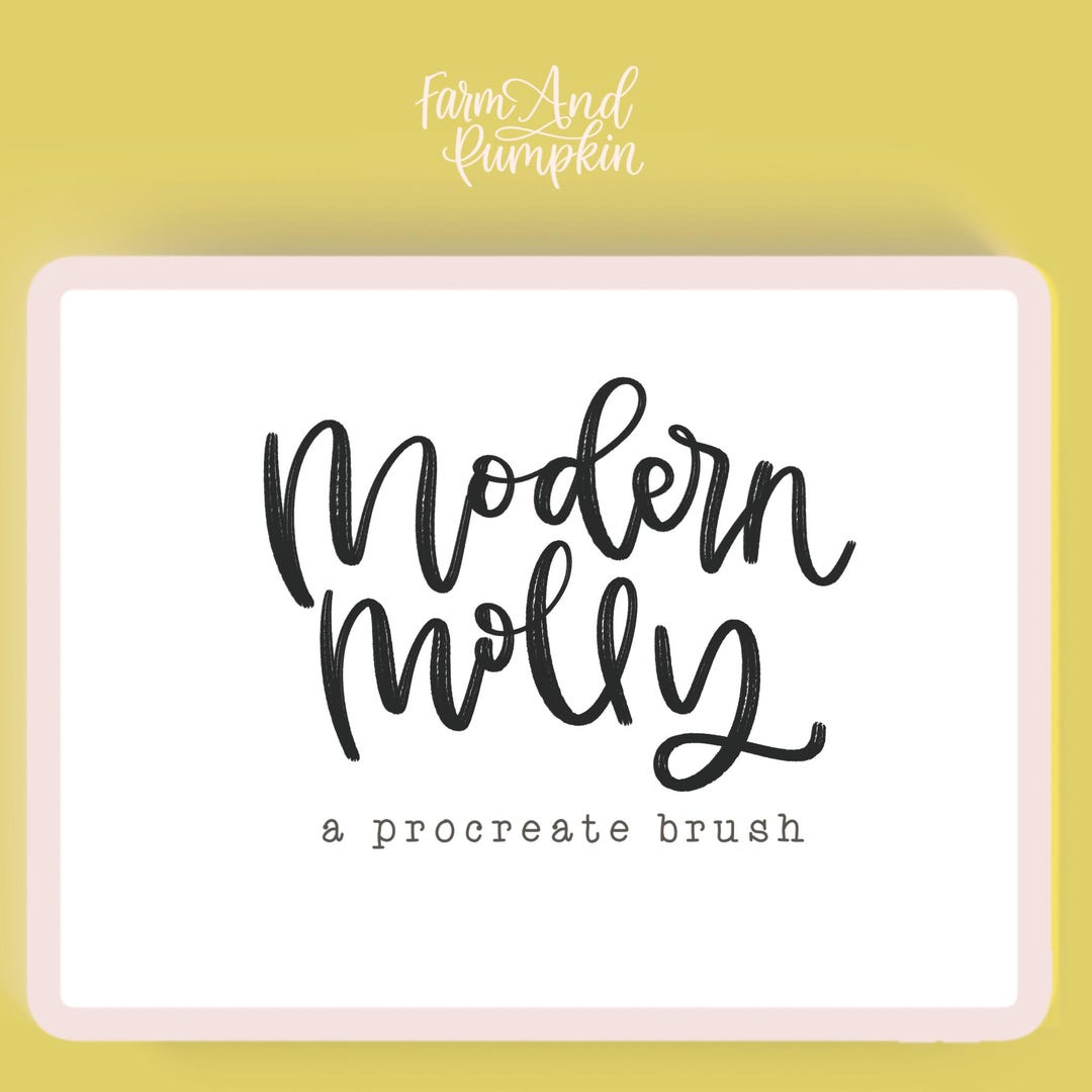 Modern Molly, a Procreate Lettering Brush - Etsy