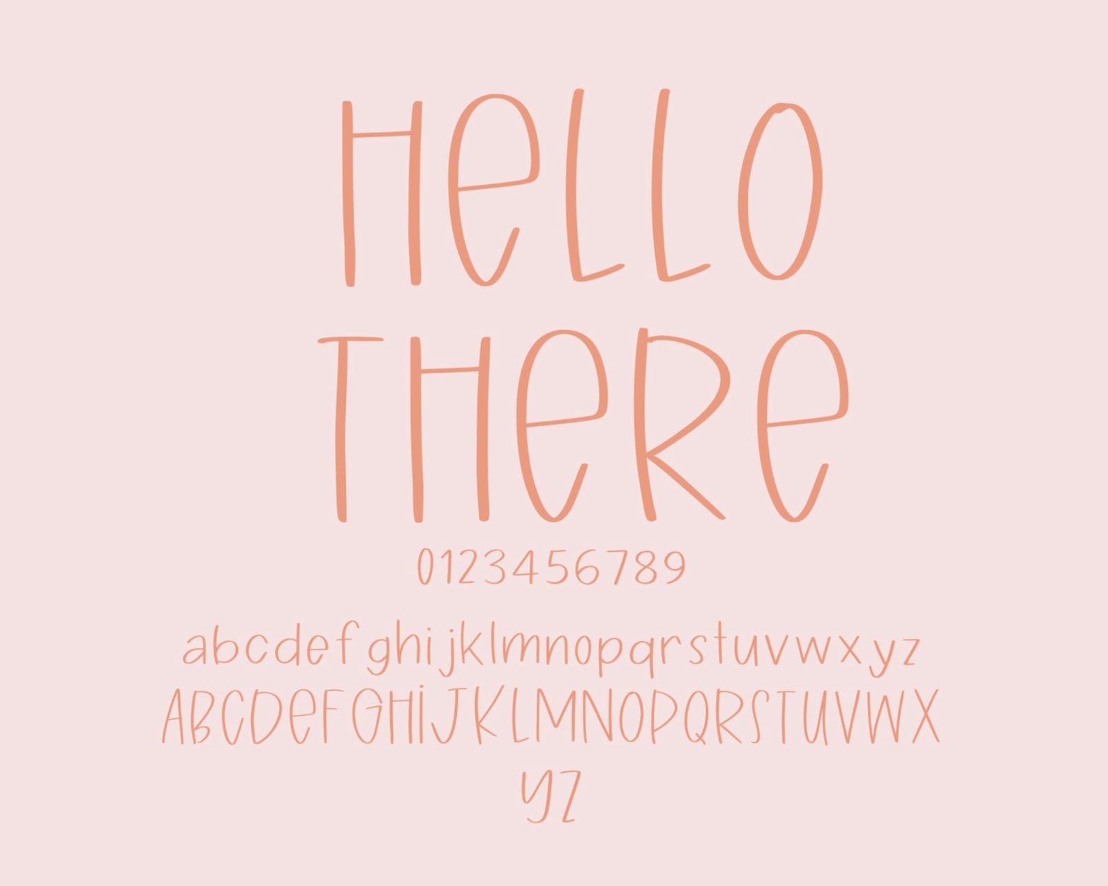 Hello There, a Handwritten Print Font - Etsy