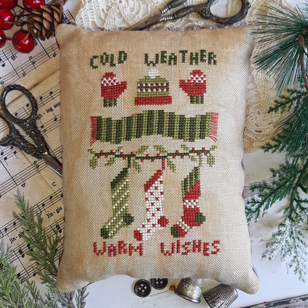 Cold Weather, Warm Wishes - Cross Stitch Chart - Digital Copy - Stitch ...