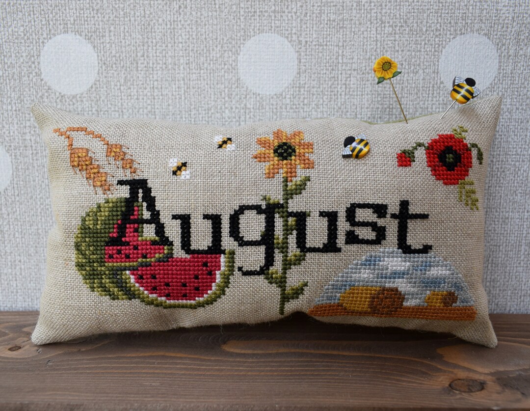 When I Think of August - Cross Stitch Chart - Digital Copy - Etsy
