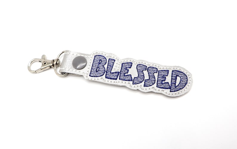 Blessed key chain key fob keychain charm | Etsy
