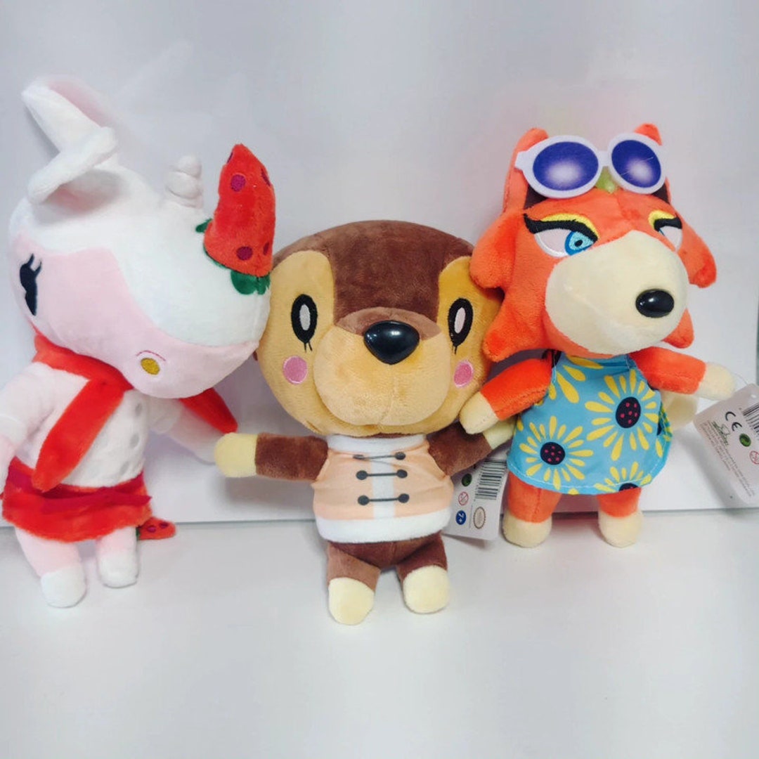 Animal Crossing Set Plush 1 Random Pin 3 Random Stickers - Etsy