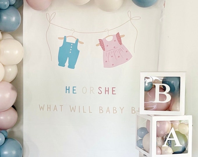 Large Gender Reveal Backdrop, Gender Reveal Backdrop, Gender Reveal ...