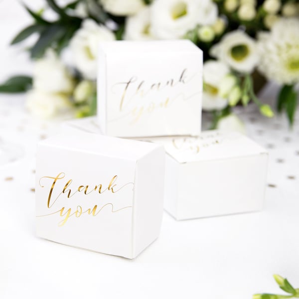 Gold Favor Box - Etsy