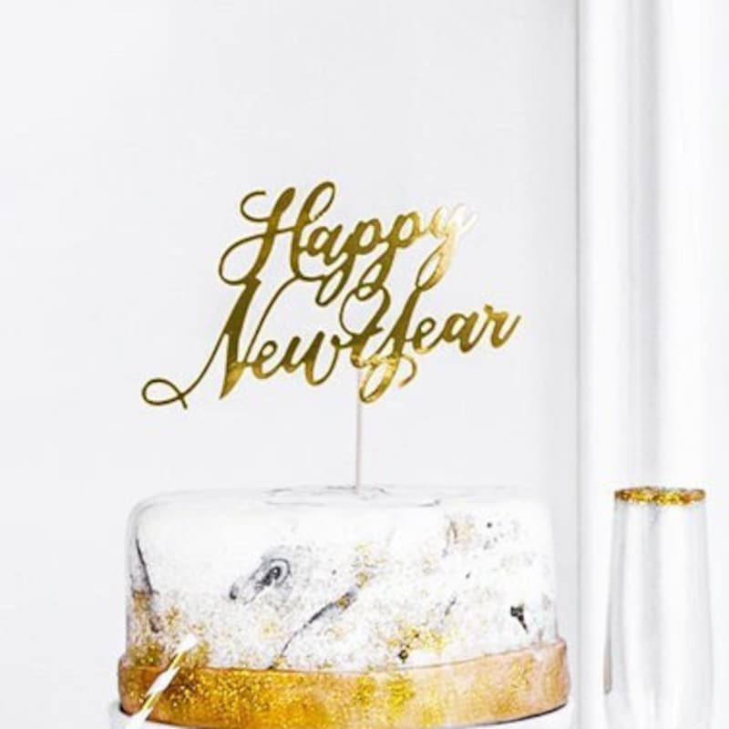 New Year Cake Topper - Etsy