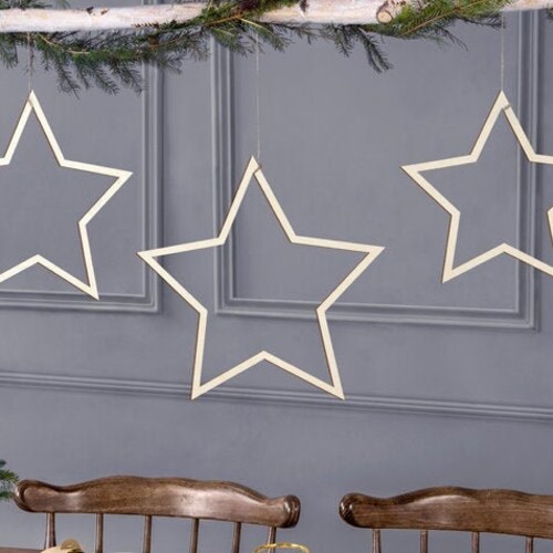 Gold Paper Stars DIY Star Decorations 3 Different Sizes | Etsy UK
