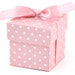 10 Baby Pink Ribbon Gift Boxes, Pink Favour Boxes, Thank You Boxes ...