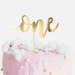 Gold 'one' Cake Topper First Birthday Cake Topper | Etsy UK