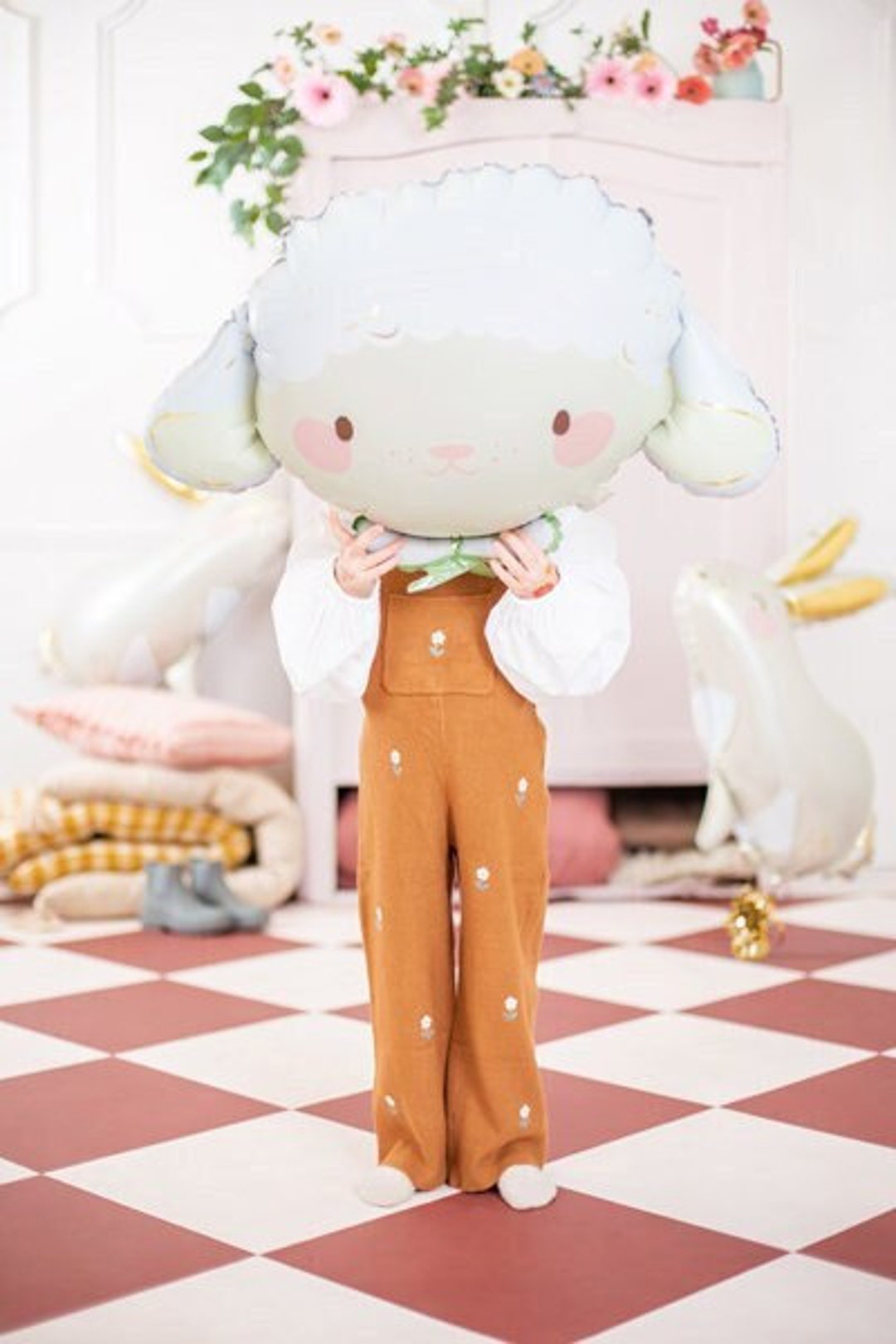 Cute Sheep Foil Balloon, White Sheep, Cute Lamb Balloon, Welcome Baby ...