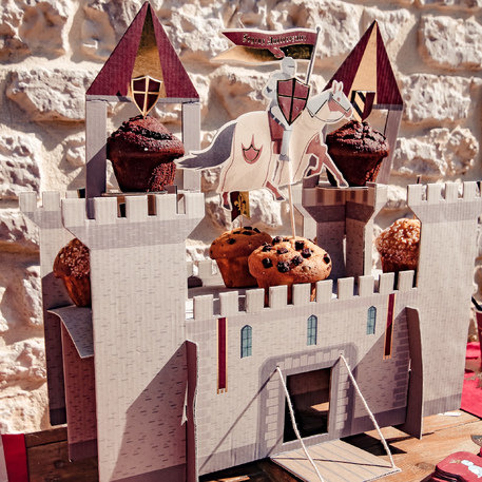 Medieval Castle Cupcake Stand 3D Knights Castle Food Display - Etsy