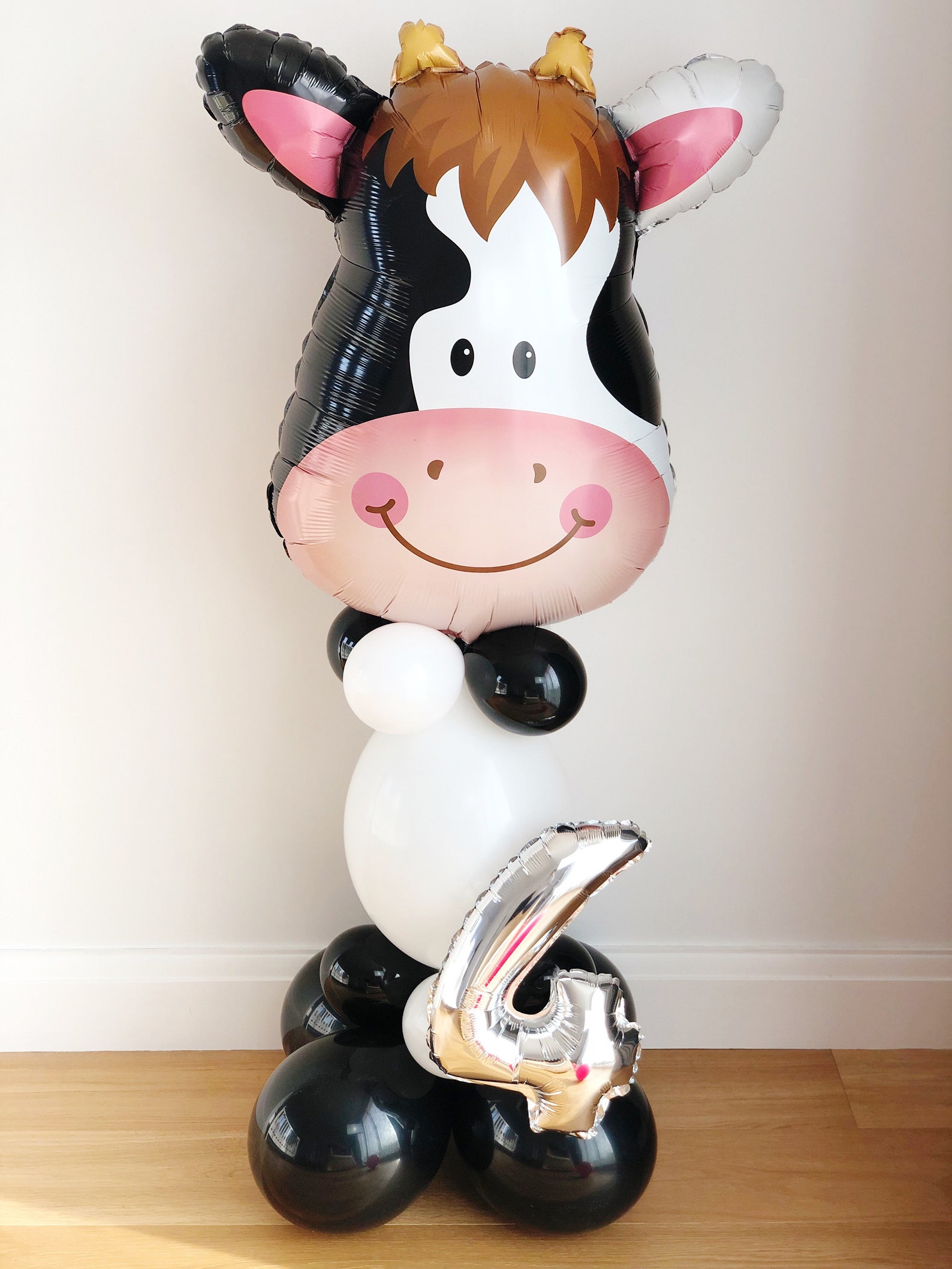 Giant Cow Balloon Sculpture - DIY 4.4ft Cow Balloon Display - DIY Kit ...