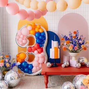 Giant Balloon Frame With Construction Cutouts, Any Number, 126cm/50in ...