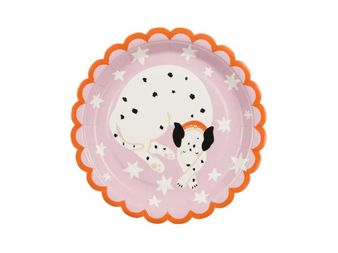 6 Dalmatian Dog Paper Plates, Dog Paper Plates, Dog Party, Kids ...