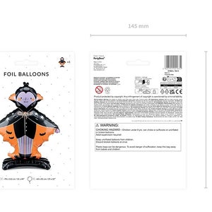 Dracula Standing Foil Balloon, Vampire Balloon, Halloween Balloons ...