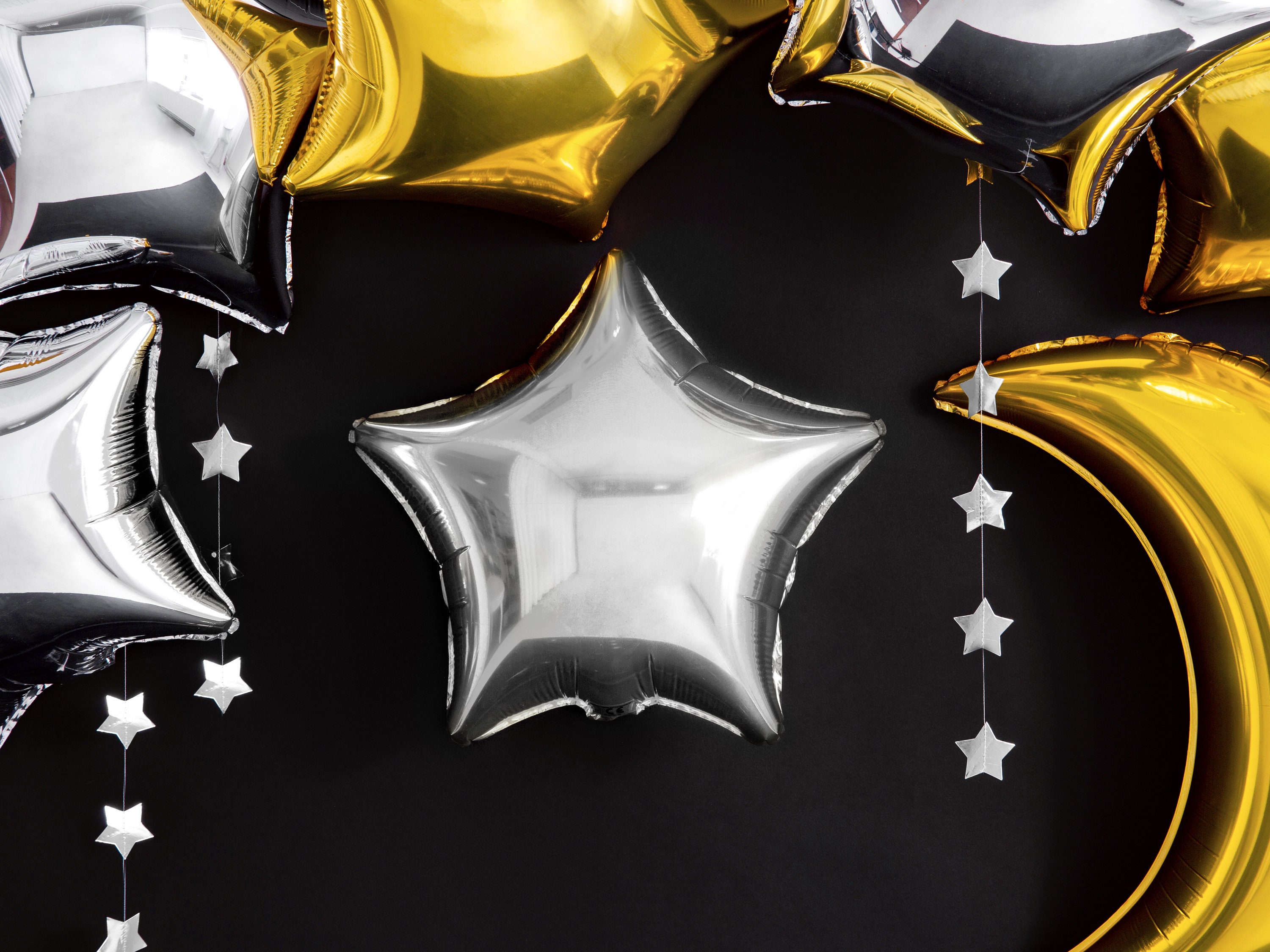 Extra Long Silver Star Banner Silver Stars Banner Twinkle - Etsy UK