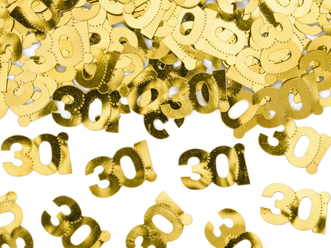 Metallic Gold 30th Birthday Confetti, 30th Birthday Confetti, Confetti ...