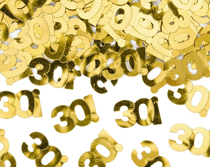 Metallic Gold 30th Birthday Confetti 30th Birthday Confetti | Etsy
