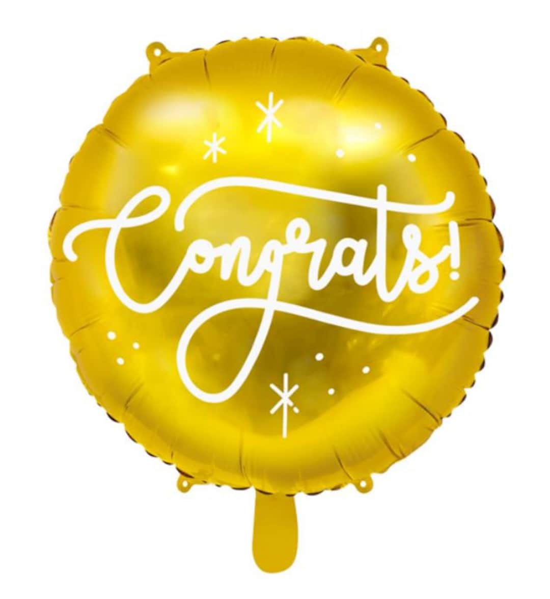 Gold Congrats Balloon, 45cm/18 Inch, Metallic Gold Congrats Balloon ...