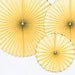 Pastel Yellow Paper Fans - Luxurious Paper Fans - Yellow and Gold - 3 ...