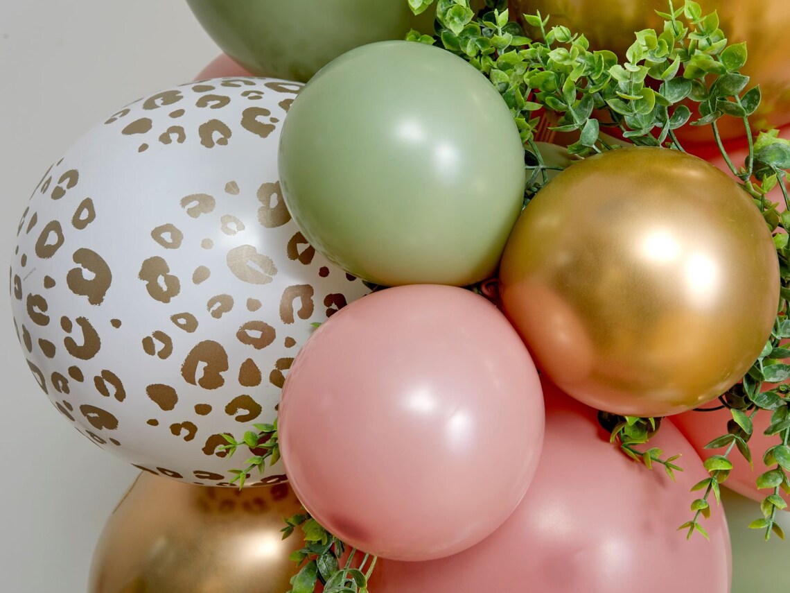 Dusky Pink and Sage Green Safari Balloon Arch Safari Balloon - Etsy