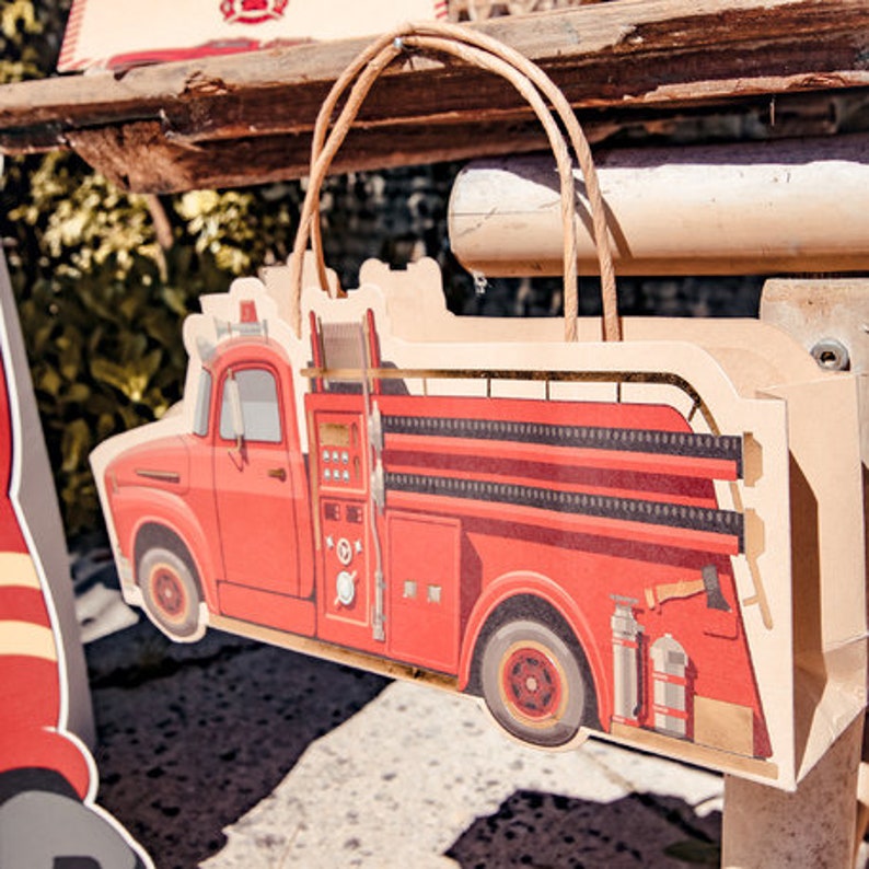Vintage Fireman Cupcake Decor Fire Engine Food Picks Fireman - Etsy UK