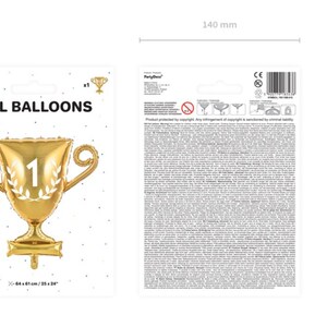 Gold Foil Trophy Balloon, Gold Foil Cup Balloon, Trophy Balloon ...