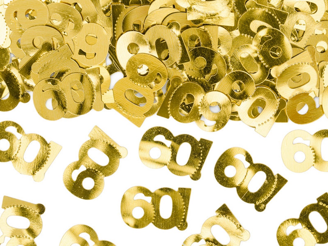 Metallic Gold 60th Birthday Confetti, 60th Birthday Confetti, Confetti ...